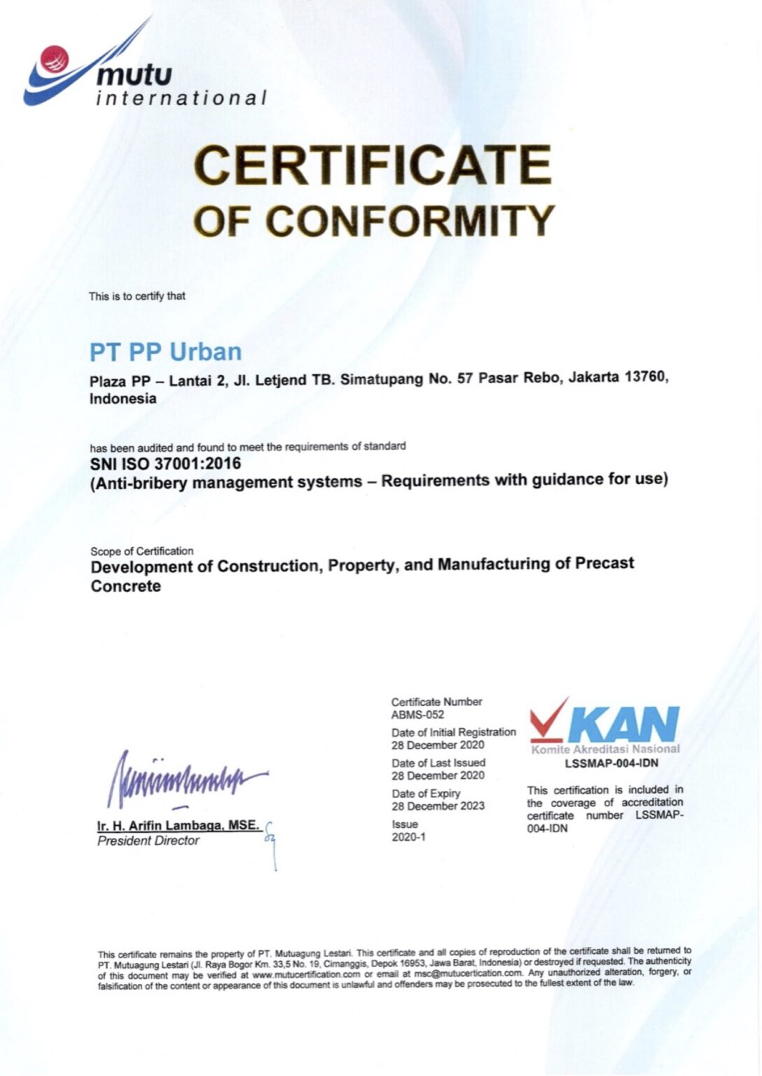 Company Profile – PT PP URBAN